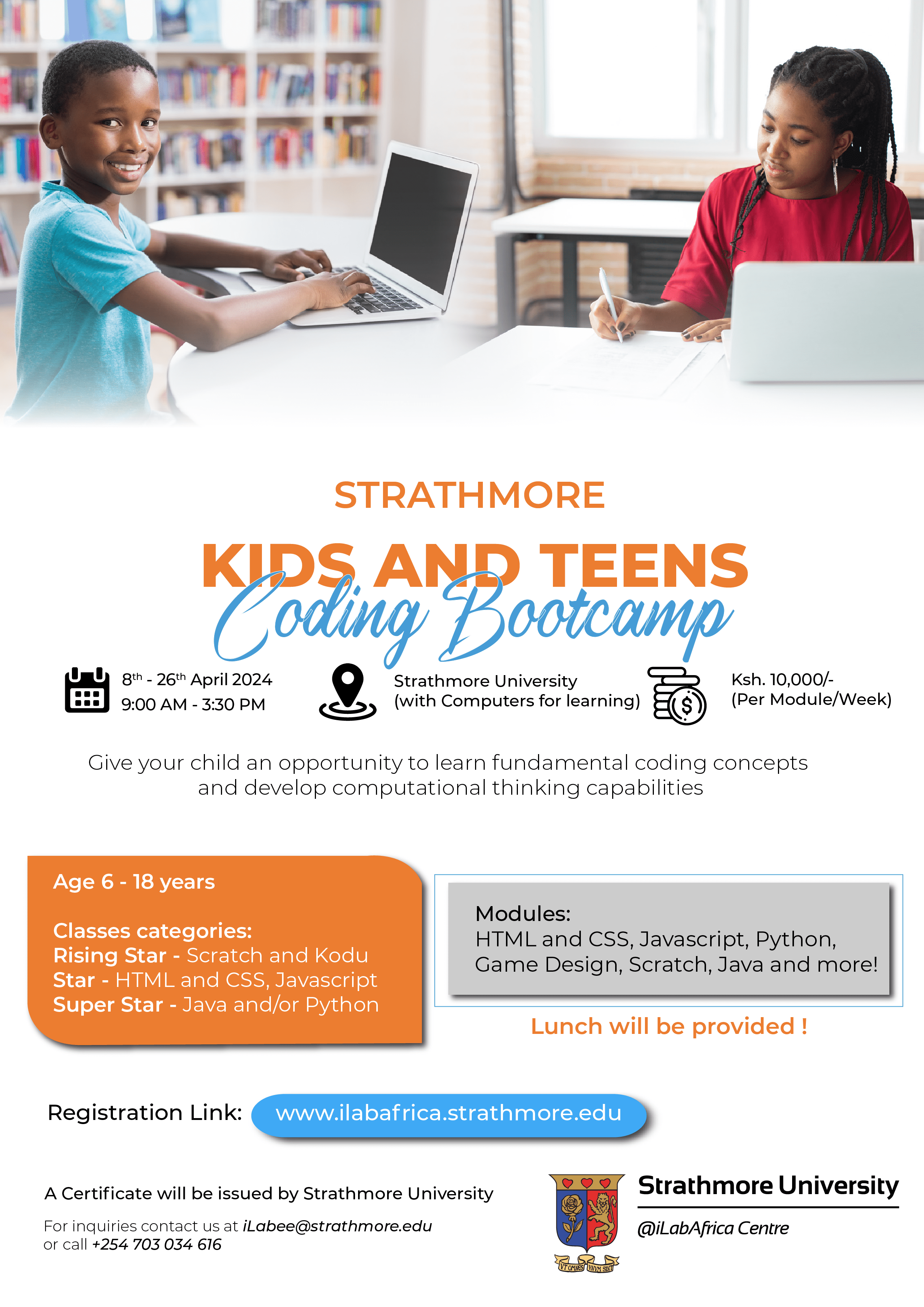 Kids and Teens Coding Bootcamp - @iLabAfrica