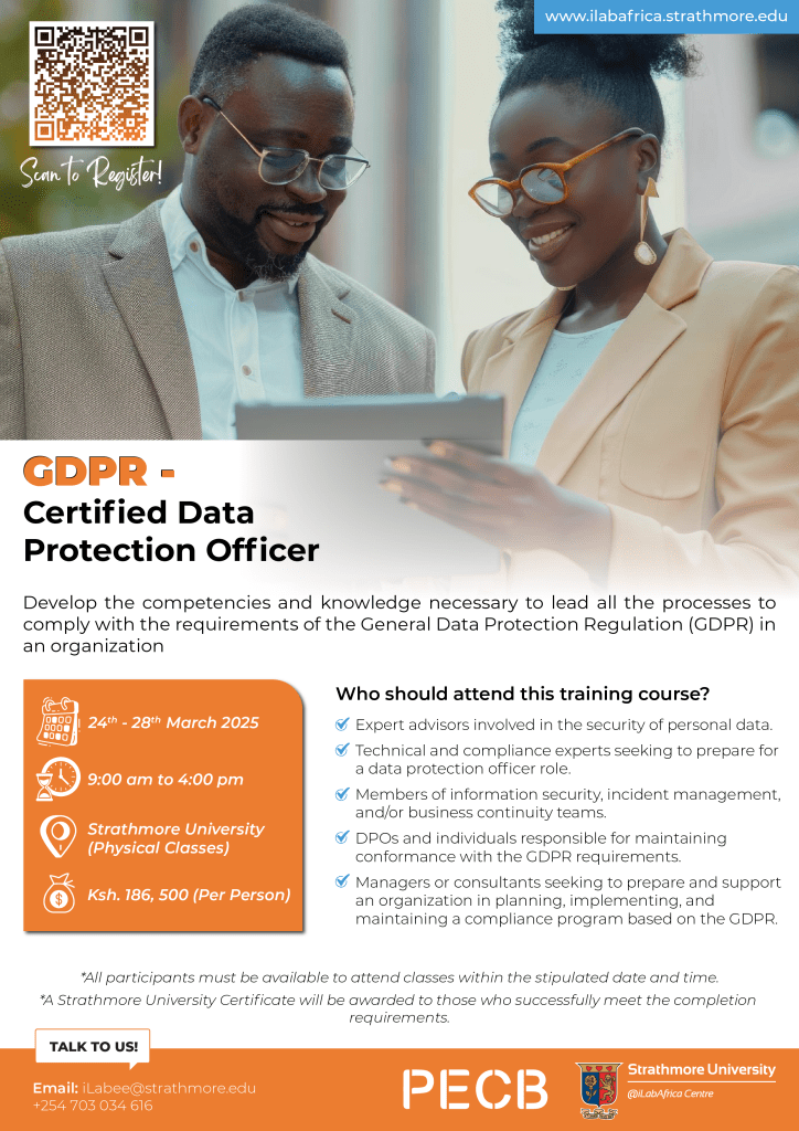 GDPR Certified Data Protection Officer - @iLabAfrica