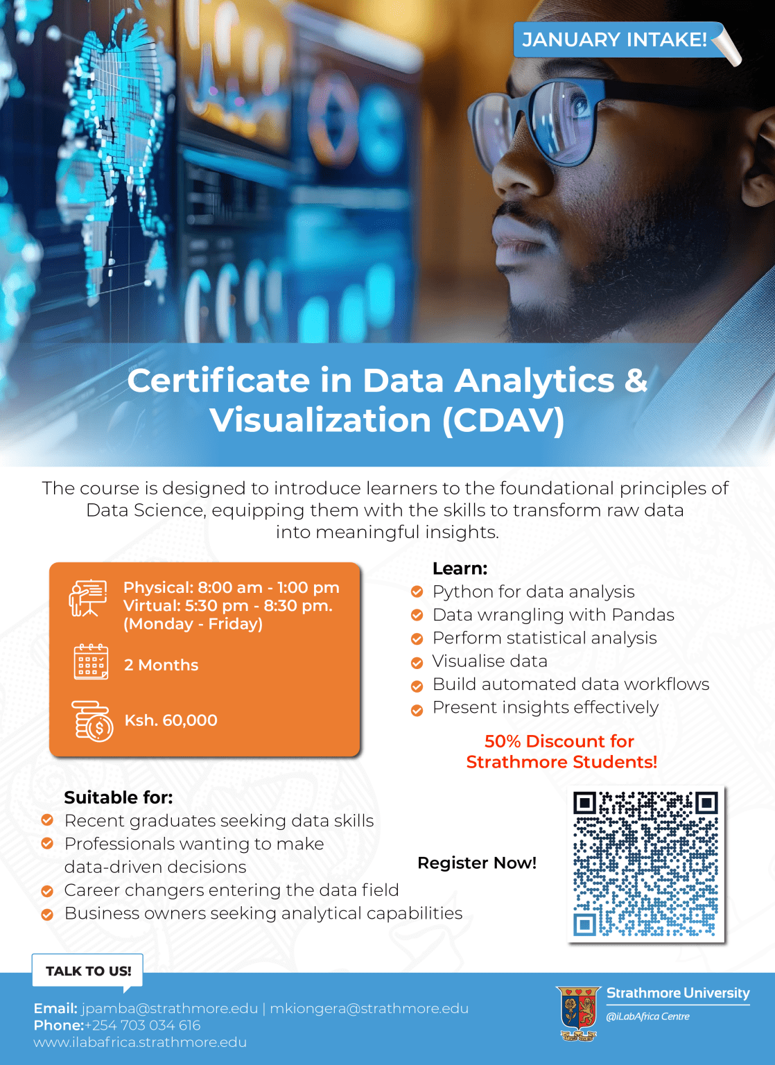 Certificate in Data Analytics & Visualization (CDAV) CDAV
